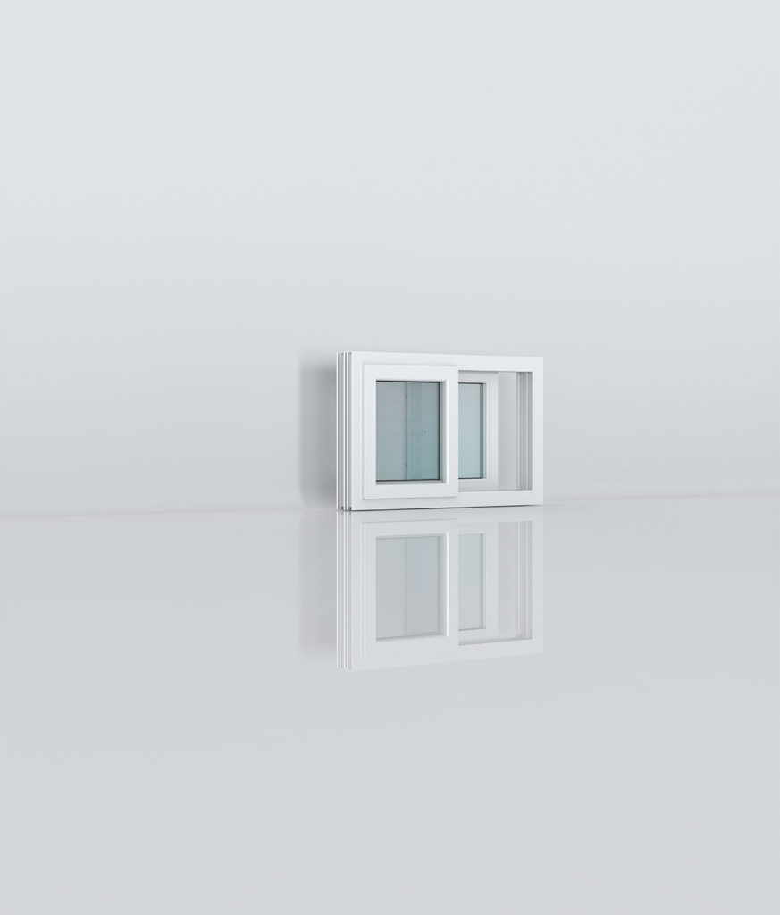 HOFFEN TRENDY SLIDING WINDOW 80x50 WHITE WITH NET - Hoffen Asia